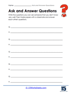 Ask and Answer Questions Worksheets - 15 Worksheets.com