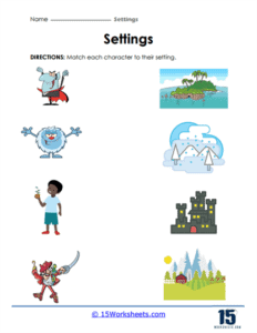 Story Settings Worksheets | Reading Collection - 15 Worksheets.com