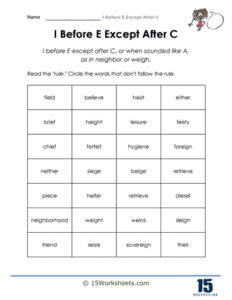 Spelling Worksheets | Confidence & Vocabulary - 15 Worksheets.com