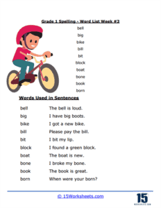 1st Grade Spelling Words Worksheets - 15 Worksheets.com