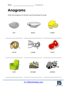 Anagrams Worksheets - 15 Worksheets.com