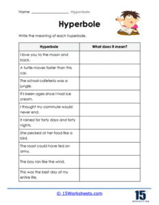 Hyperbole Worksheets - 15 Worksheets.com
