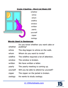 4th Grade Spelling Words Worksheets - 15 Worksheets.com