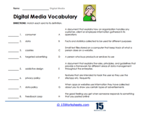 Digital Media Worksheets - 15 Worksheets.com