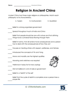 Ancient China Worksheets - 15 Worksheets.com