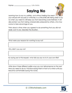 Life Skills Worksheets | PDFs - 15 Worksheets.com