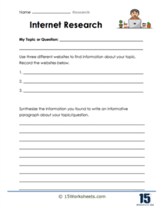 Research Worksheets - 15 Worksheets.com