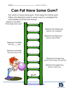 Word Ladders Worksheets | Vocabulary and Spelling - 15 Worksheets.com
