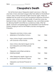 Cleopatra Worksheets - 15 Worksheets.com