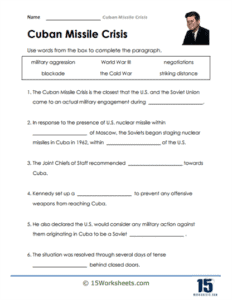 Cuban Missile Crisis Worksheets - 15 Worksheets.com