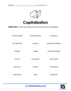Capitalization Worksheets | Boost Writing Conventions - 15 Worksheets.com