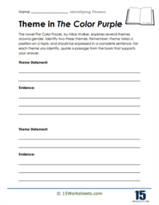 Identifying Themes Worksheets - 15 Worksheets.com
