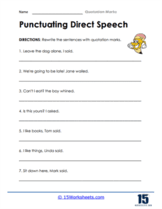 Quotations Worksheets - 15 Worksheets.com