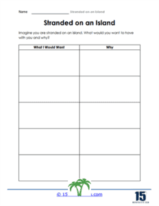 Stranded on an Island Worksheets - 15 Worksheets.com