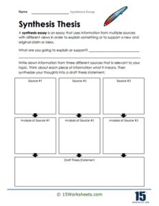Synthesis Worksheets | Craft Strong Arguments - 15 Worksheets.com