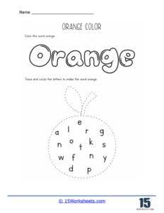 Orange Worksheets | Creative Color Activities - 15 Worksheets.com