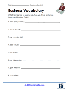 Business English Worksheets - 15 Worksheets.com