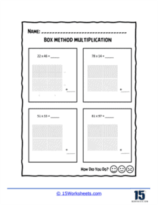 Box Method Multiplication Worksheets - 15 Worksheets.com