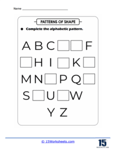 Patterns of Letters Worksheets - 15 Worksheets.com