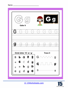 Letter G Worksheets | Alphabet Series - 15 Worksheets.com