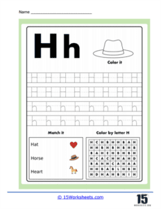 Letter H Worksheets | Alphabet Skills - 15 Worksheets.com