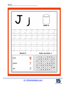 Letter J Worksheets | Alphabet Series - 15 Worksheets.com