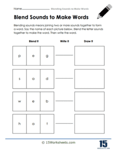 Blending Sounds Worksheets - 15 Worksheets.com