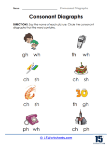 Consonant Digraphs Worksheets - 15 Worksheets.com
