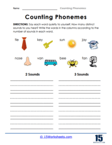 Counting Phonemes Worksheets - 15 Worksheets.com