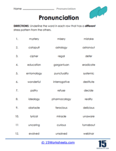 Pronunciation Worksheets | Phonics Collection - 15 Worksheets.com