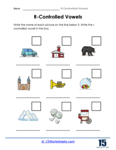 R Controlled Vowels Worksheets | Phonics - 15 Worksheets.com