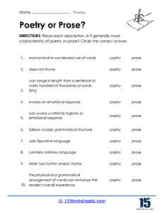 Poetry Worksheets | Reading and Understanding - 15 Worksheets.com