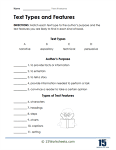 Text Features Worksheets | Visual & Structural - 15 Worksheets.com