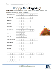 Double Puzzles Worksheets - 15 Worksheets.com