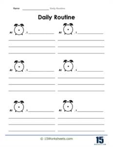 Daily Routine Worksheets - 15 Worksheets.com