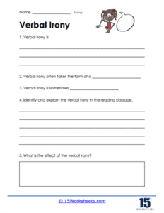 Irony Worksheets - 15 Worksheets.com