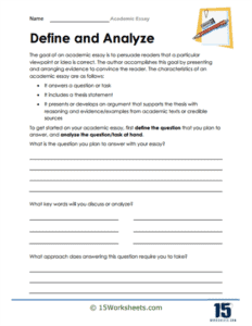 Academic Essay Worksheets - 15 Worksheets.com