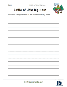 Battle of Little Big Horn Worksheets | Historic Conflict - 15 ...
