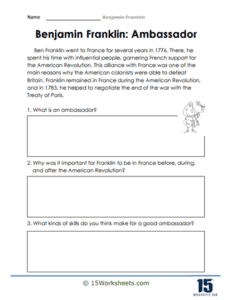Benjamin Franklin Worksheets | Inventor & Statesman - 15 Worksheets.com