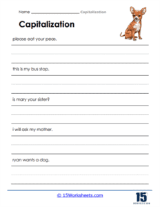 Capitalization Worksheets | Boost Writing Conventions - 15 Worksheets.com
