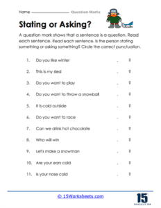 Question Marks Worksheets - 15 Worksheets.com