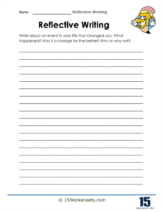 Reflective Writing Worksheets - 15 Worksheets.com