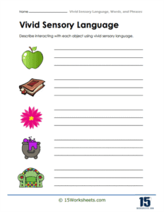 Vivid Sensory Language Worksheets - 15 Worksheets.com