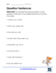 Word Order Worksheets | Writing Composition - 15 Worksheets.com