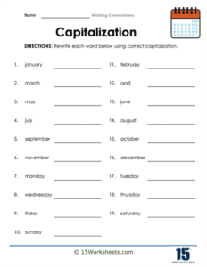Writing Conventions Worksheets - 15 Worksheets.com