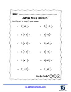 Adding Mixed Numbers Worksheets - 15 Worksheets.com