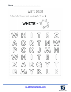 White Worksheets - 15 Worksheets.com