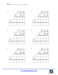 Long Multiplication Worksheets | Build Product Fluency - 15 Worksheets.com