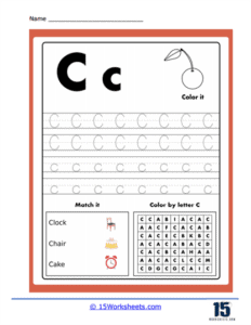 Letter C Worksheets | ABC Practice - 15 Worksheets.com