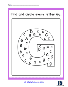 Letter G Worksheets | Alphabet Series - 15 Worksheets.com